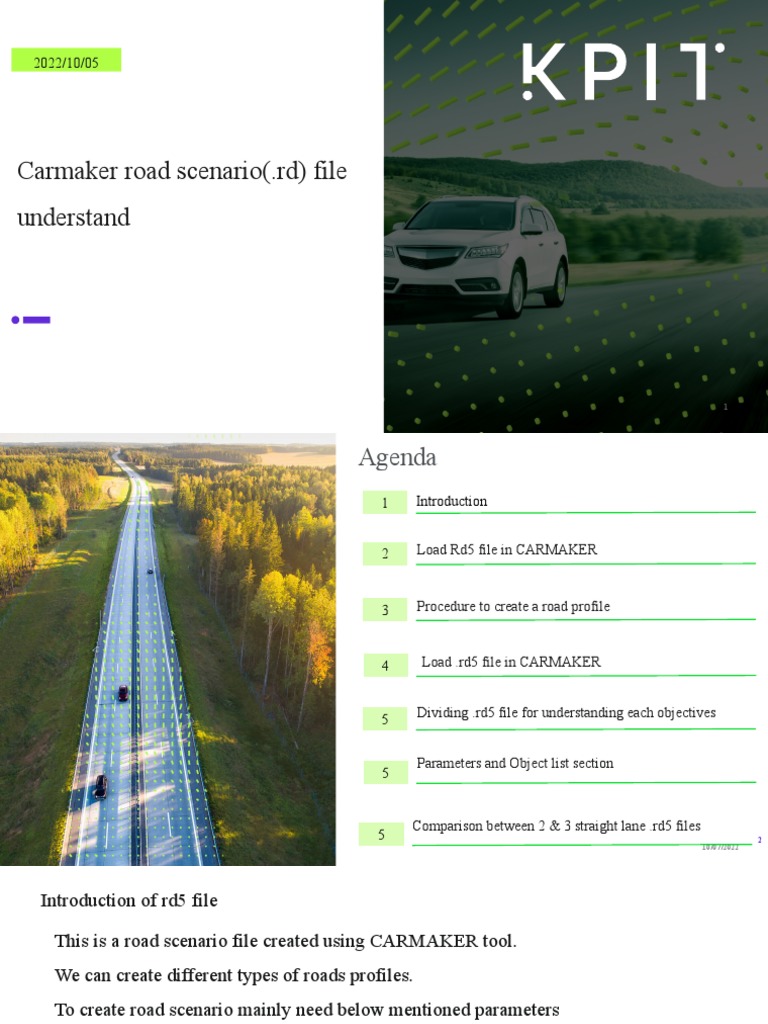 Carmaker Road Scenario File Document | PDF