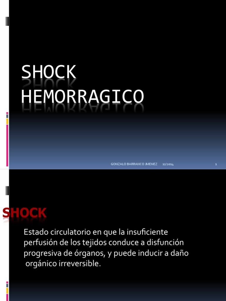 Shock | PDF | Enfermedades y trastornos | Medicina