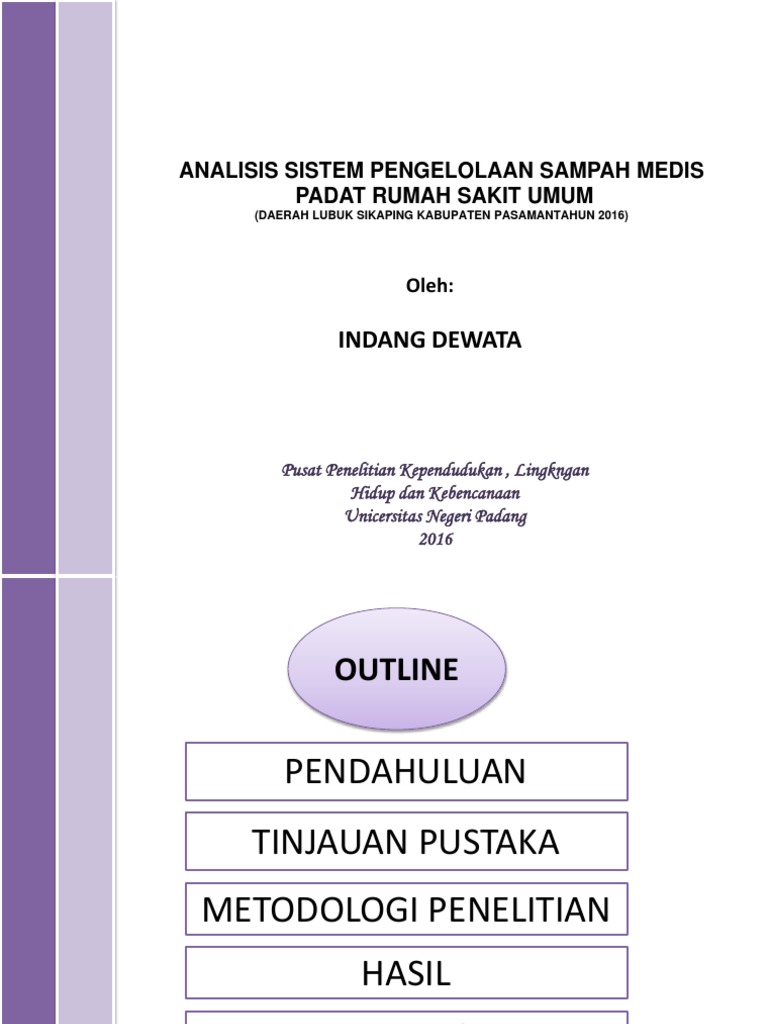 Analisis Sistem Pengelolaan Sampah Medis Padat Rumah Sakit Umum Daerah Lubuk Sikaping Kabupaten ...