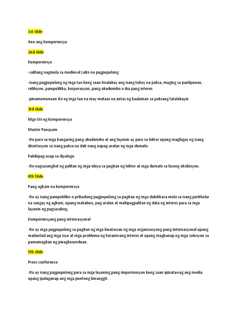 KKF Kumperensya | PDF