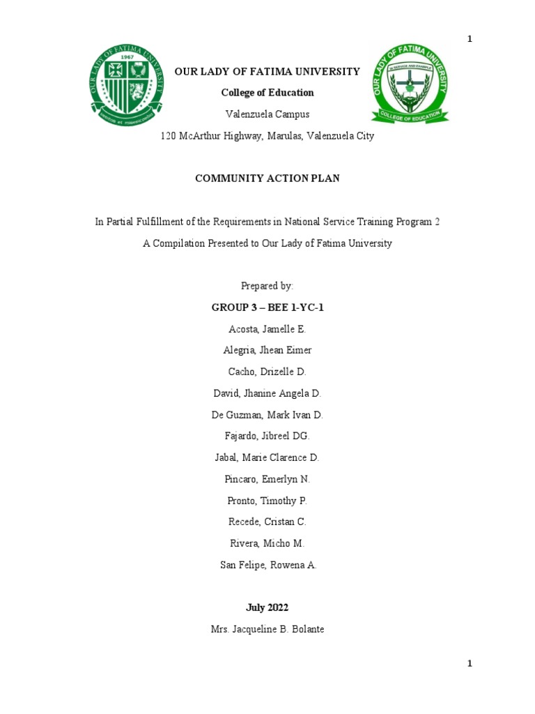 Community Action Plan Project Proposal Group 3 4 | PDF | Fundraising