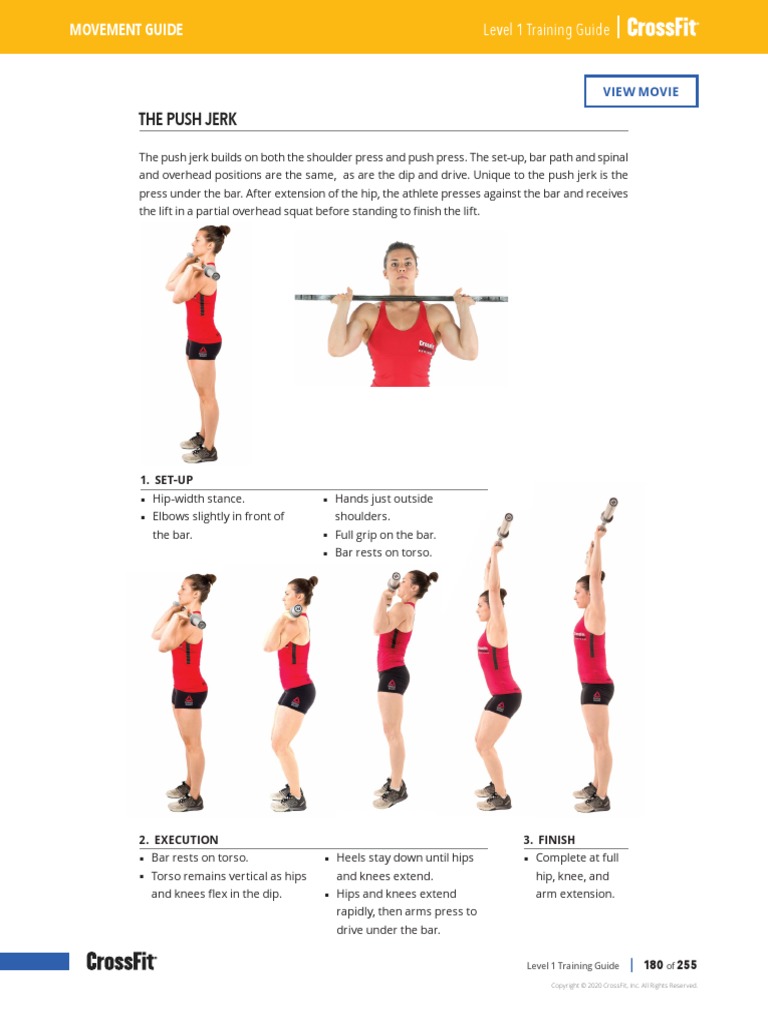 Push Jerk - CrossFit Training Guide | PDF | Anatomical Terms Of Motion | Recreation