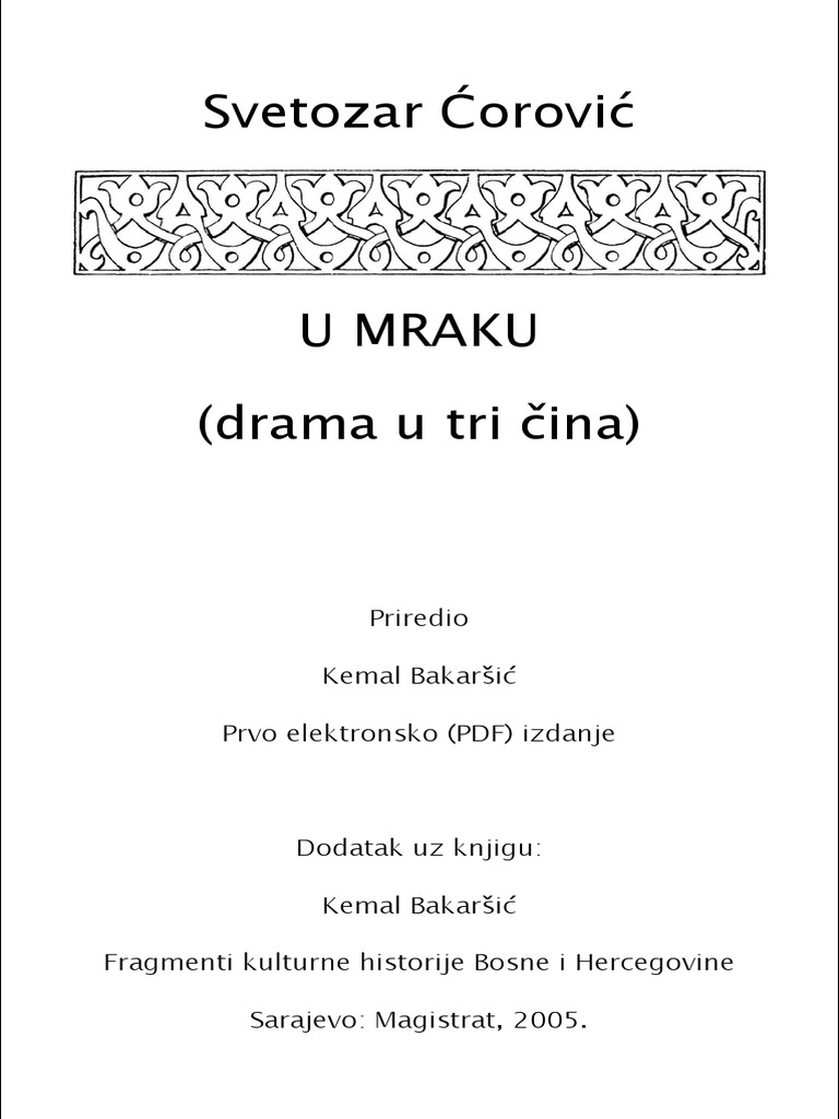 Corovic Drama | PDF