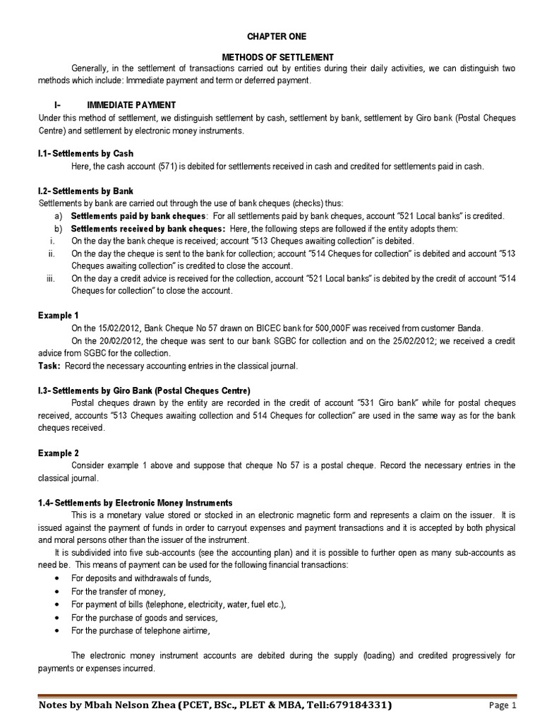 Notes On Daily Transactions | PDF | Cheque | Credit Card