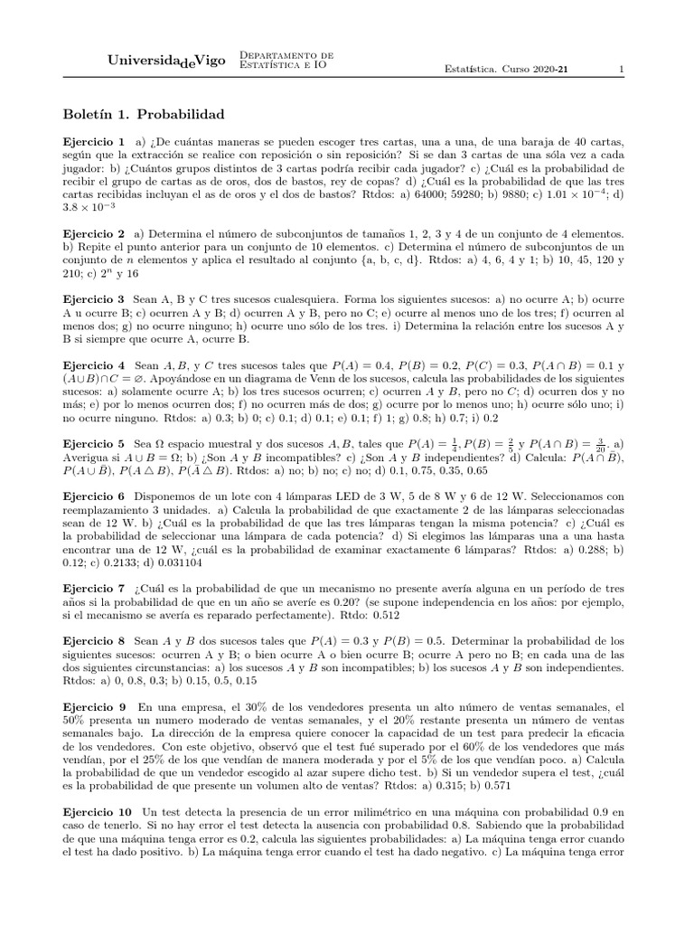 Boletin-1-Probabilidad, Curso20-21 | Descargar gratis PDF ...