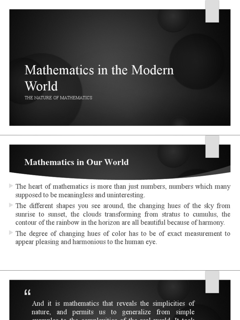 Mathematics in The Modern World 1 | PDF | Mathematics | Ratio