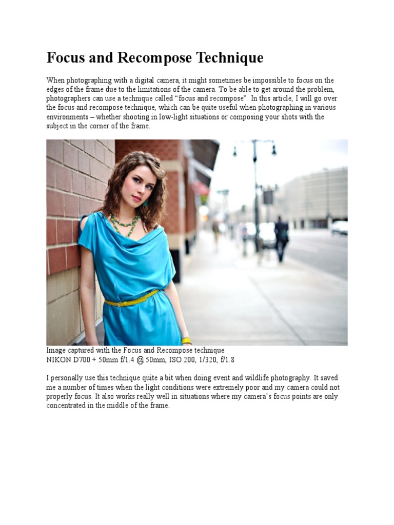 Photography Focus Techniques | PDF | Autofocus | Digital Camera Modes