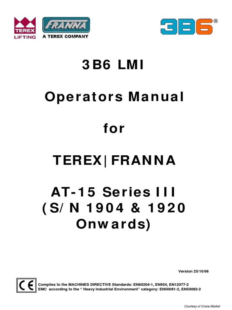 Terex Franna Pick Carry Cranes Spec 1bdb74 | PDF | Crane (Machine ...