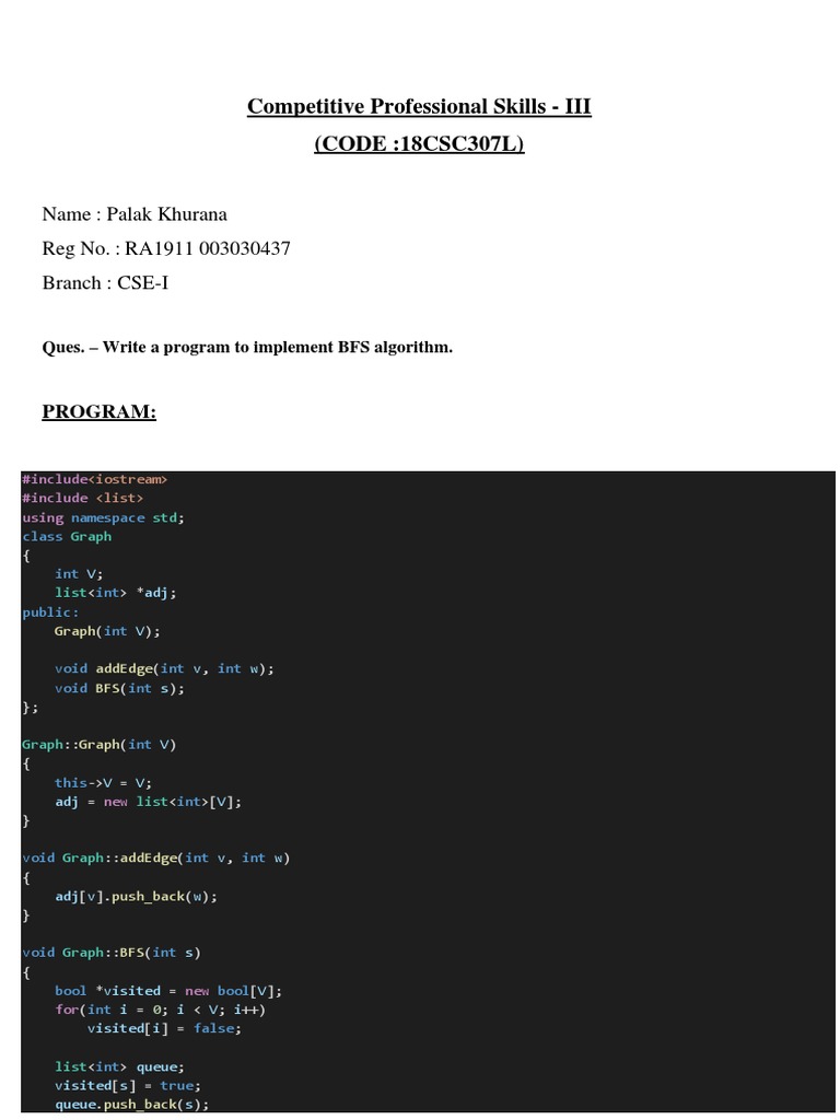 CPS Assignment (Palak Khurana-437) | PDF