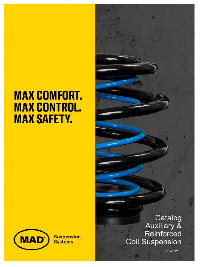 MAD - Catalog Auxiliary & Reinforced Springs - MAD Suspension Systems | PDF