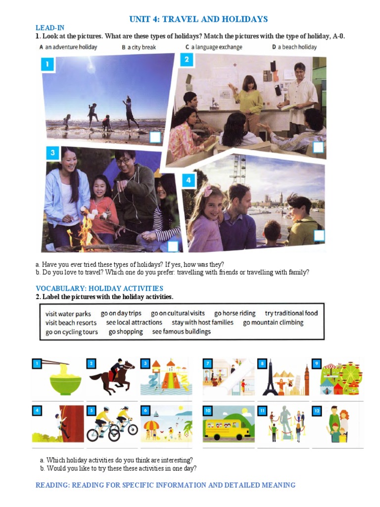 Ielts Foundation - Unit 4 Travel and Holidays (R-W) | PDF | Cognition | Human Communication