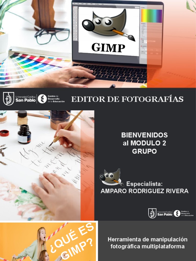 Presentacion Conociendo Gimp | PDF | Ingeniería Informática | Informática