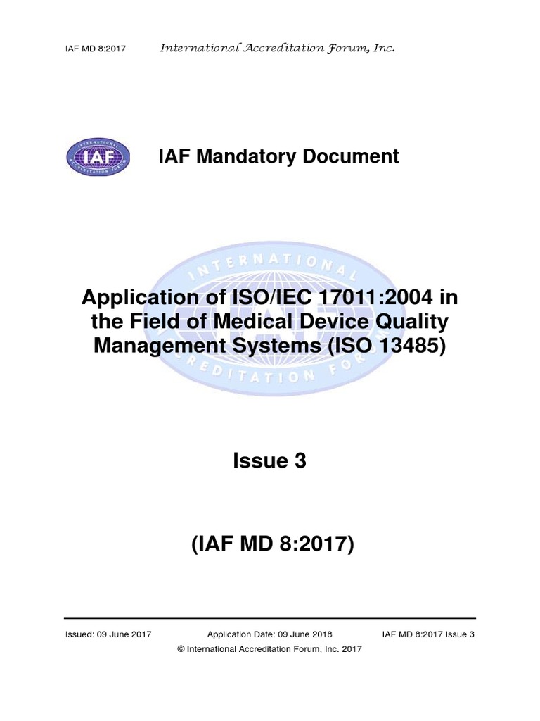 I A Fmd 8 Issue 309062017 Pdf Medical Device Quality Management