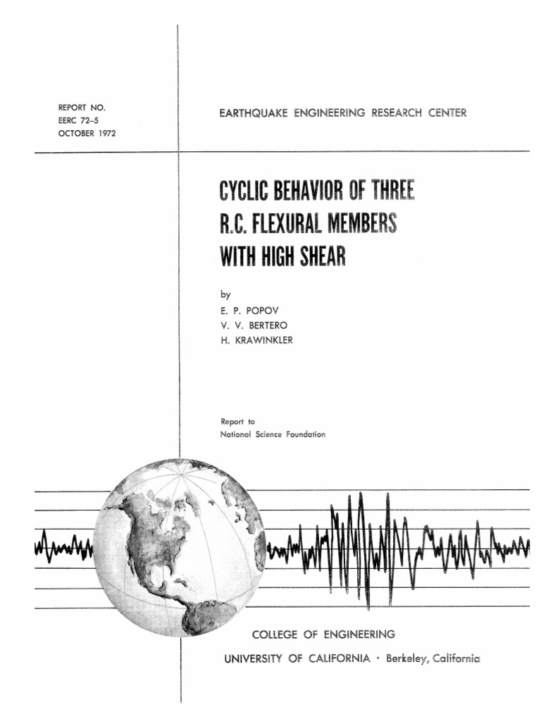 Cyclic Behavior of Three RC Flexural Members With High Shear - Popov ...