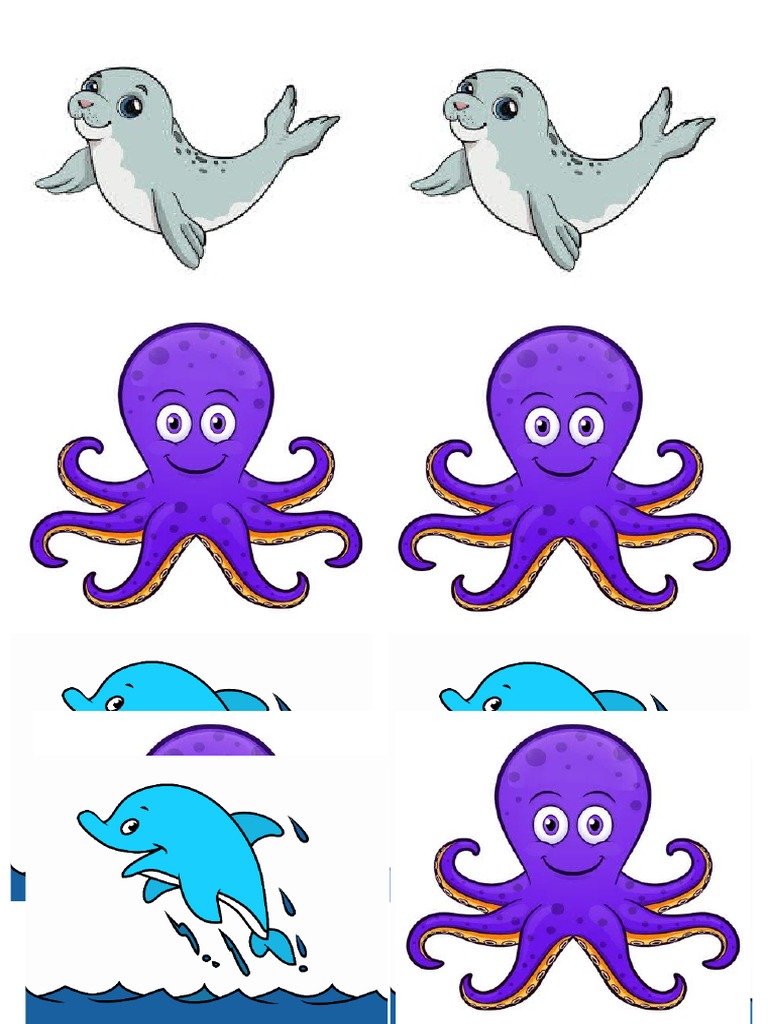 Silabas Animales Del Mar PDF | PDF