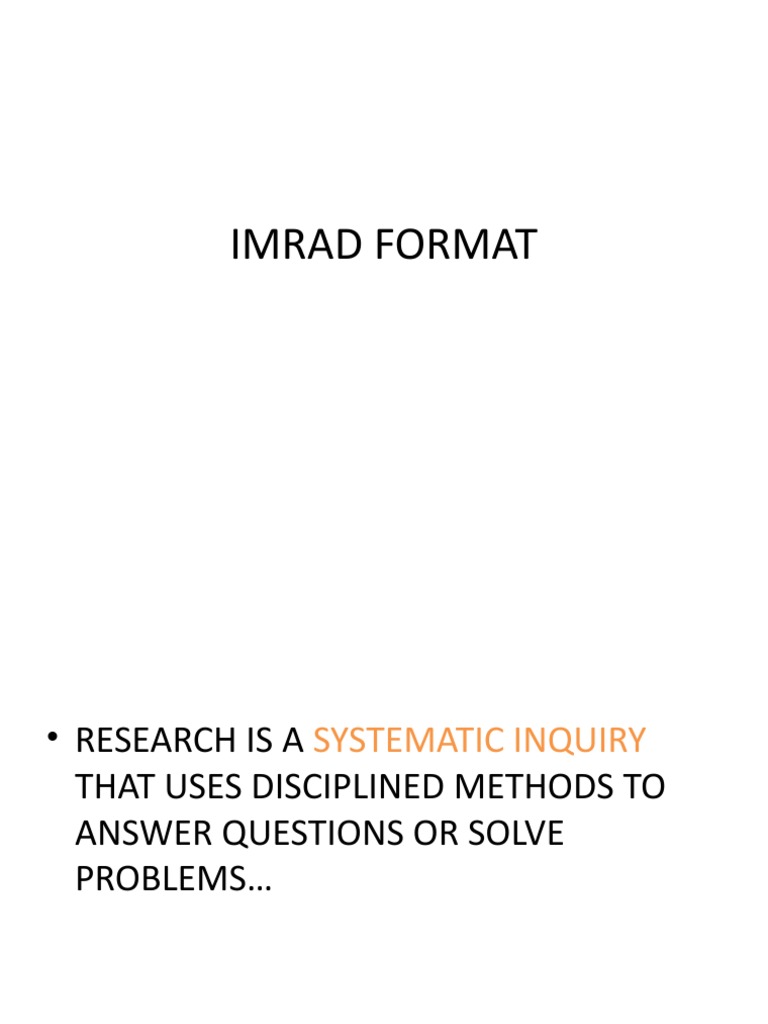 IMRAD | PDF | Computers