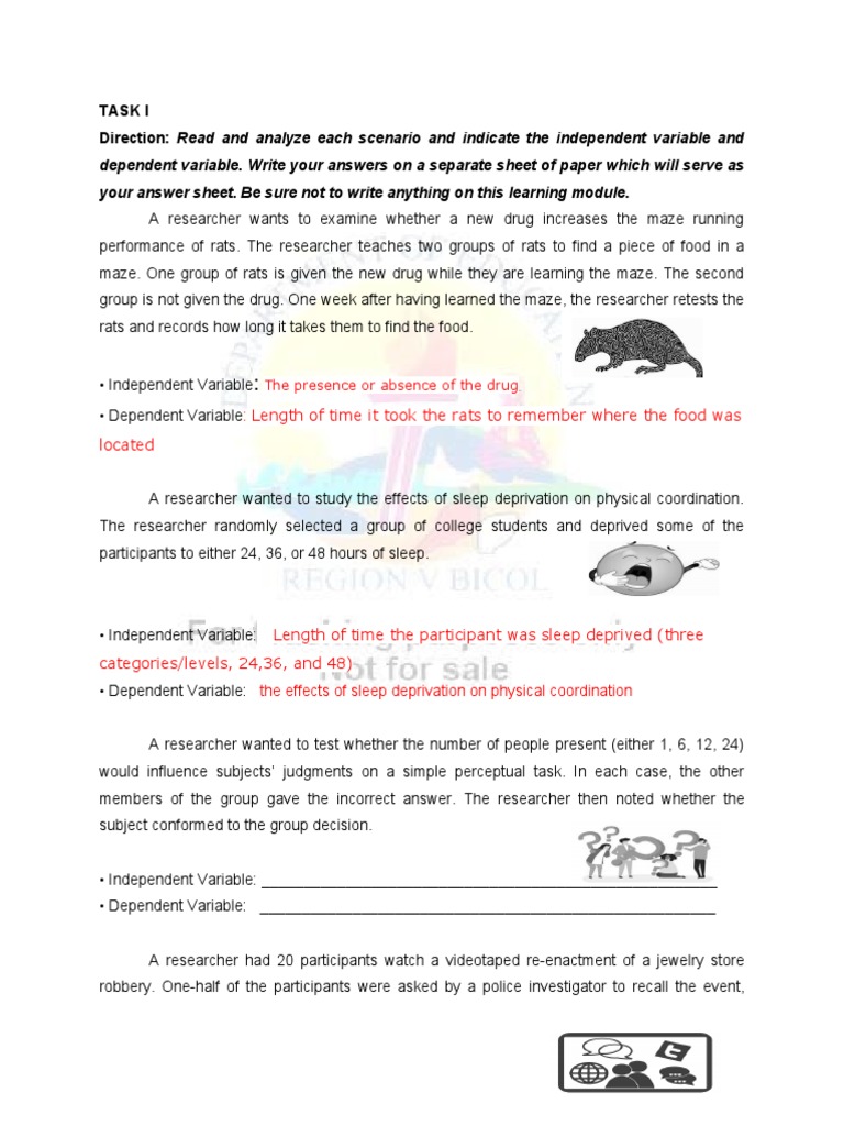 Dependent and Independent Variable | PDF | Cognition | Cognitive Psychology