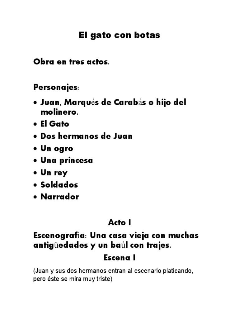 El Gato Con Botas 1 | PDF