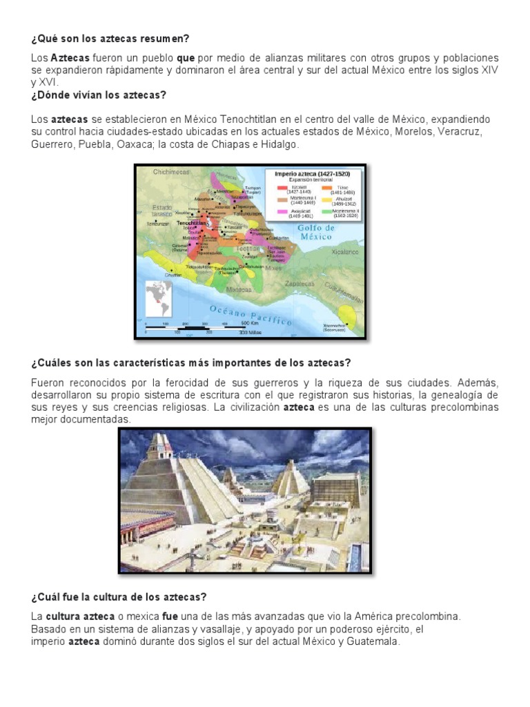 Los Aztecas Resumen | PDF