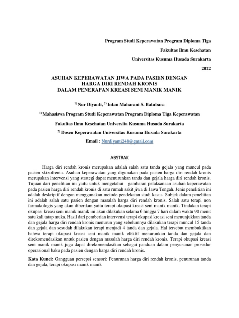 Asuhan Keperawatan Jiwa Pada Pasien Dengan | PDF
