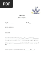 Cheque Bounce Legal Notice Format | PDF | Cheque | Common Law