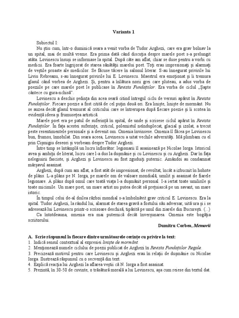 8 Varianta 1 | PDF