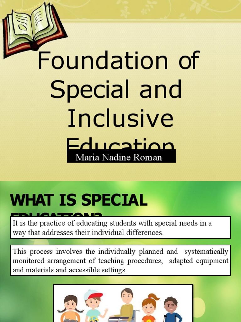 Foundation of Special and Inclusive Education | PDF | Inclusion ...