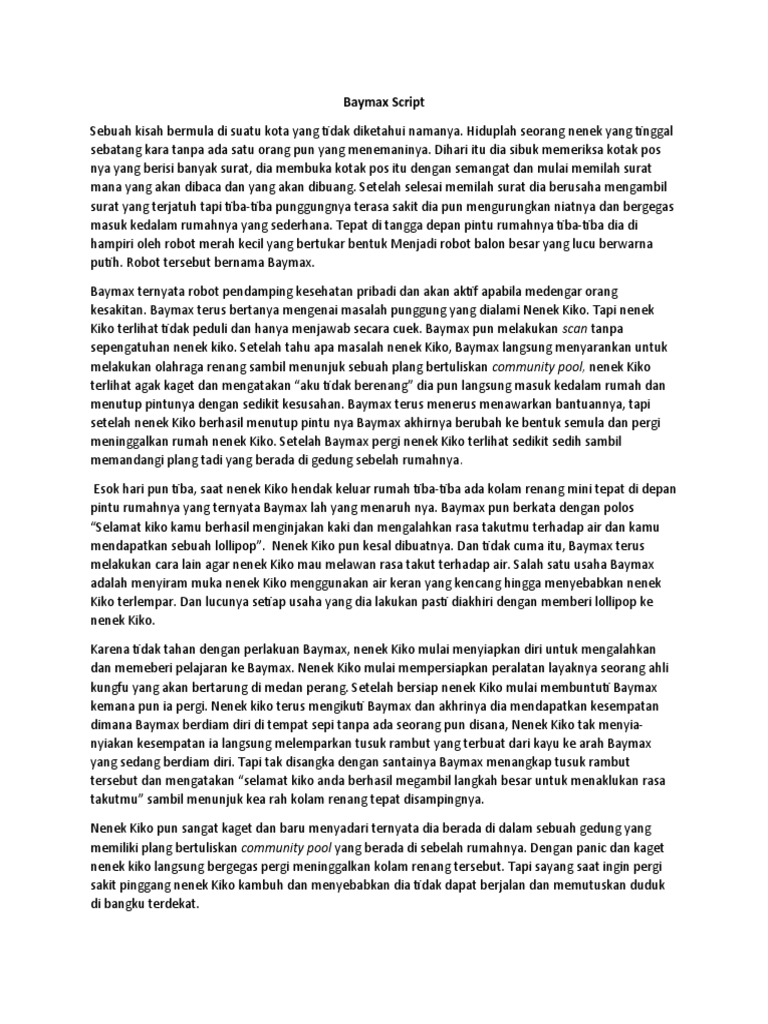 Baymax Script | PDF