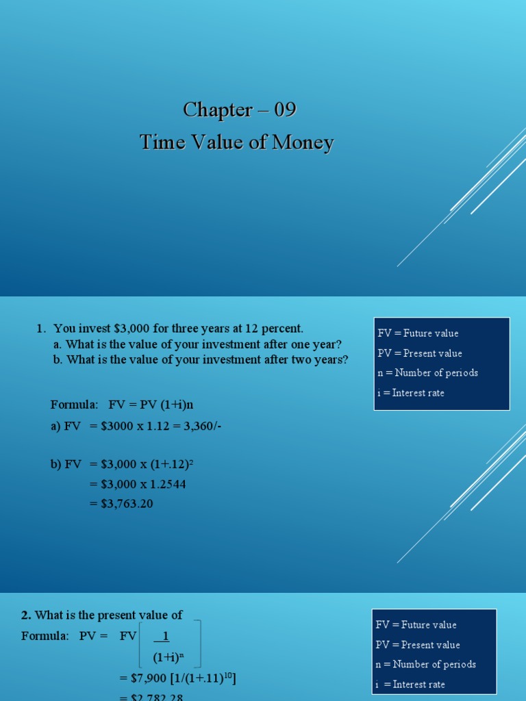 Chap-9, Math Slide | PDF | Present Value | Investing