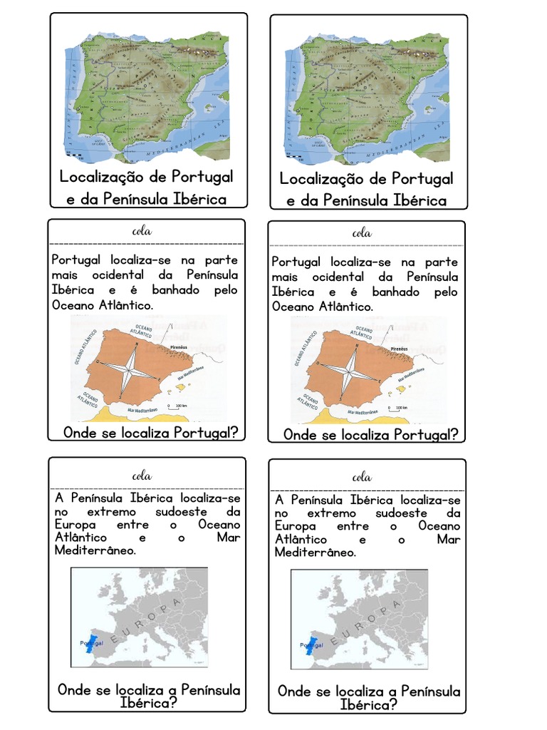 Localização de Portugal e Da Península Ibérica | PDF