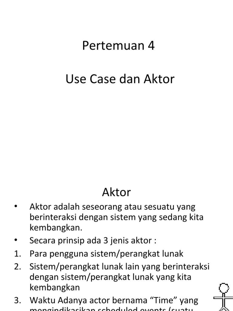 Pertemuan 4 Use Case Dan Aktor | PDF | Komputer