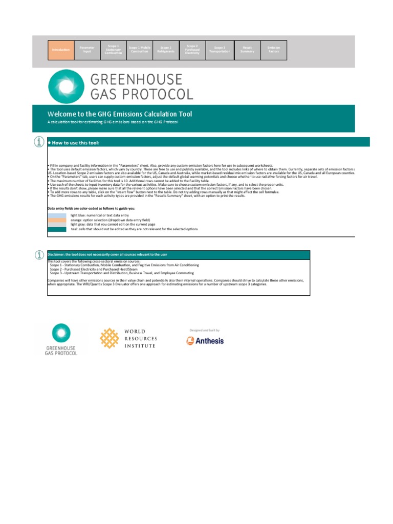 GHG Emissions Calculation Tool - 0 | PDF | Petroleum | Fuels