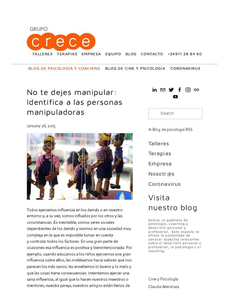 No Te Dejes Manipular - Identifica A Las Personas Manipuladoras | PDF ...