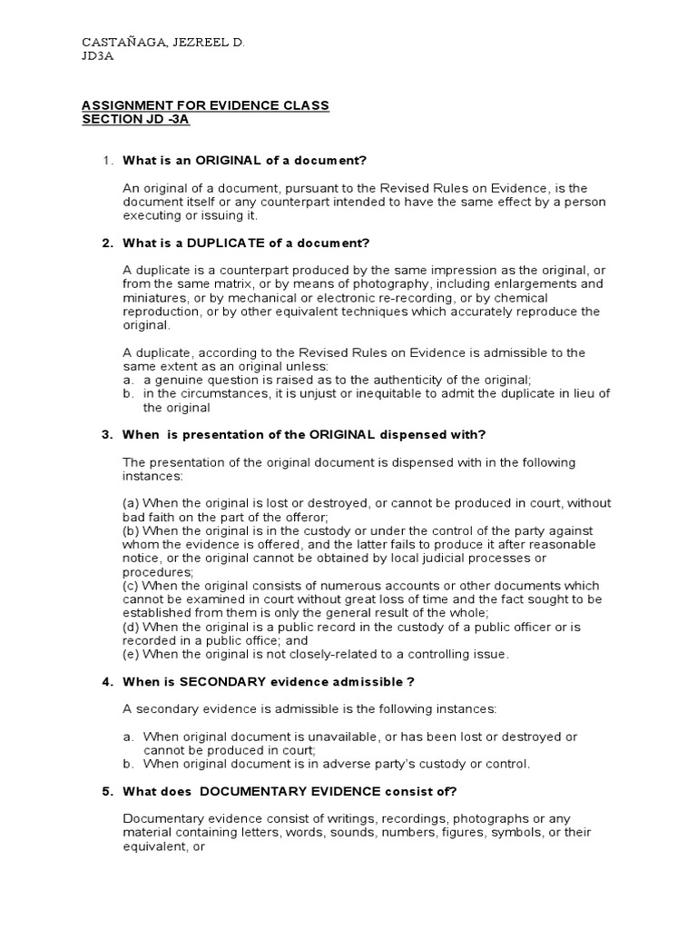 Assignment 2 - Evidence - Castanaga | PDF | Fax | Notary Public