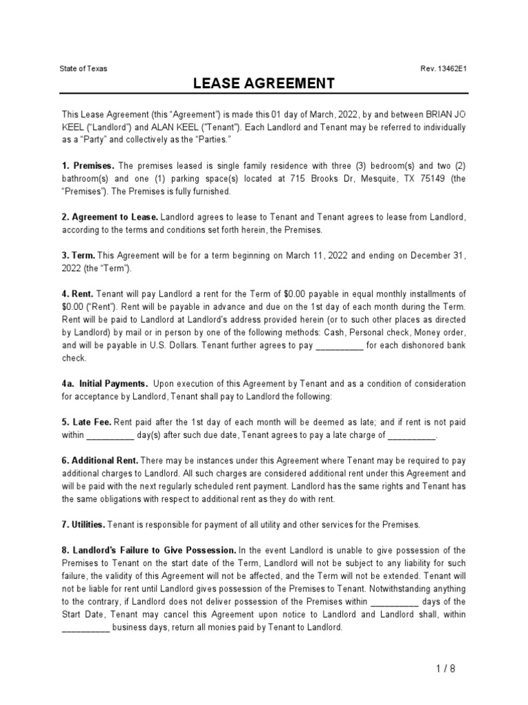 Lease - Rental Agreement | PDF | Leasehold Estate | Landlord