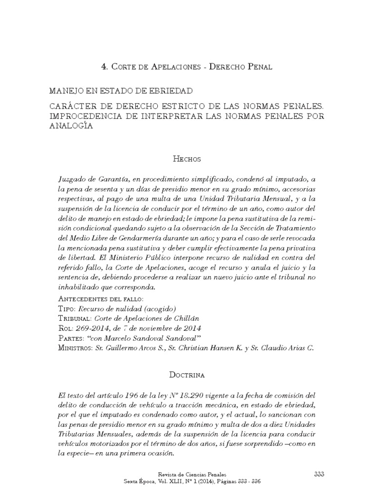 Corte de Apelaciones 4 | PDF | Sentencia (ley) | Castigos