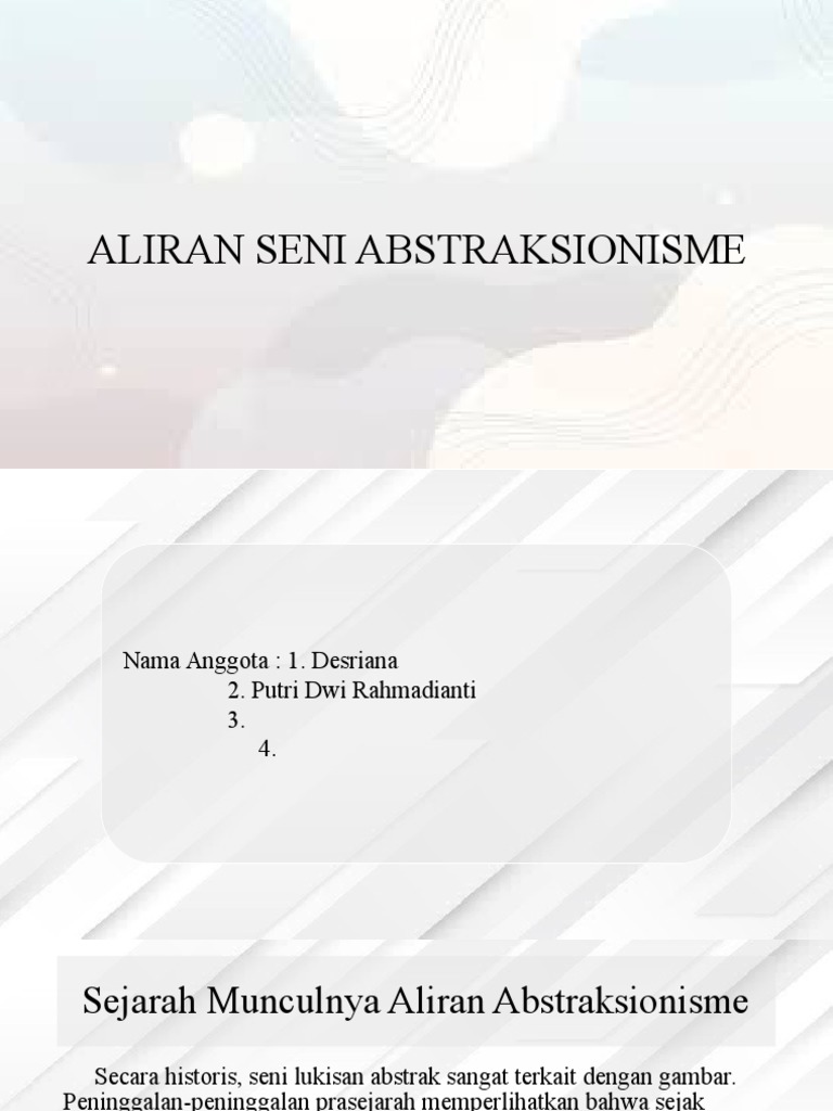 Pengertian dan Ciri Abstraksionisme | PDF | Seni