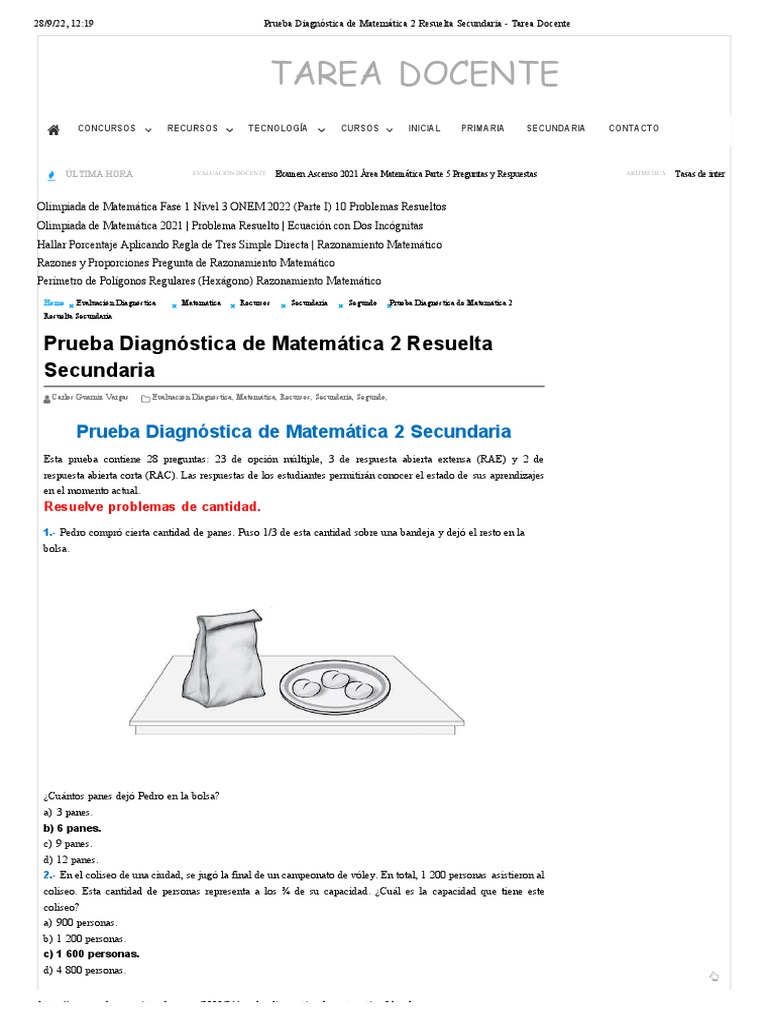 Examen Prueba 2do Grado | PDF | Prueba (evaluación) | Triángulo