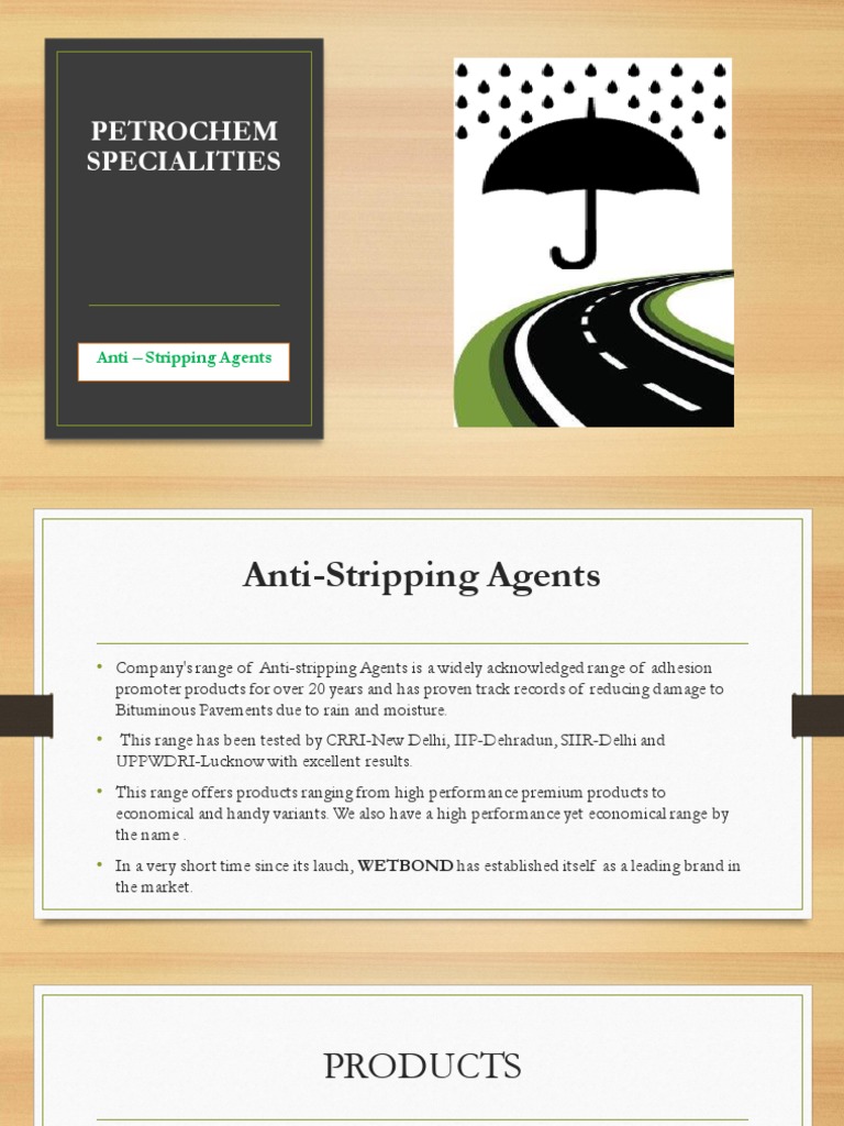 Anti-Stripping Additive | PDF | Asphalt | Chemical Bond