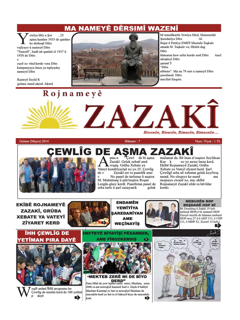 Rojnameyê Zazakî Hûmara 7.e | PDF