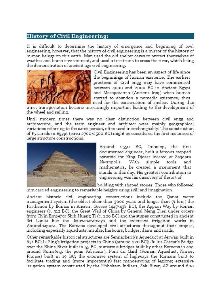 History Of Civil Engineering Pdf