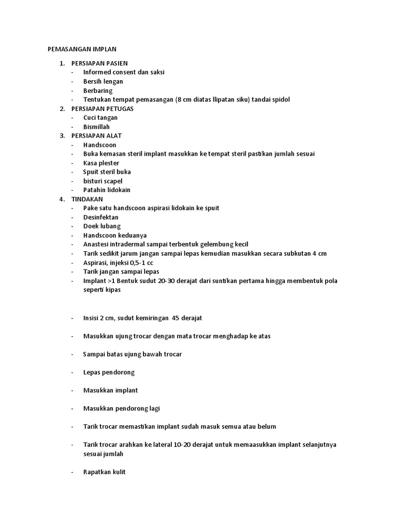Pemasangan Implan | PDF