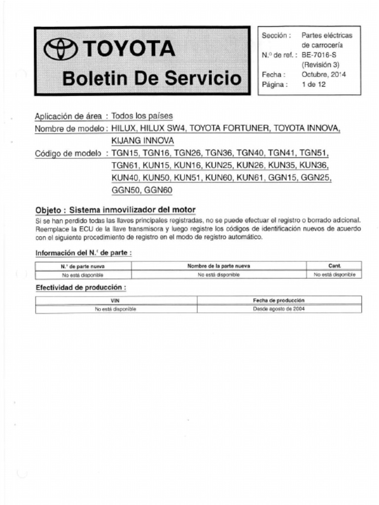 B.S. Sistema Inmovilizador de Motor Imv | PDF