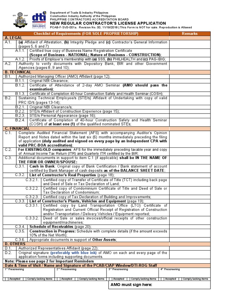 PCAB (Philippine Contractor Assosiation Board | Download Free PDF ...