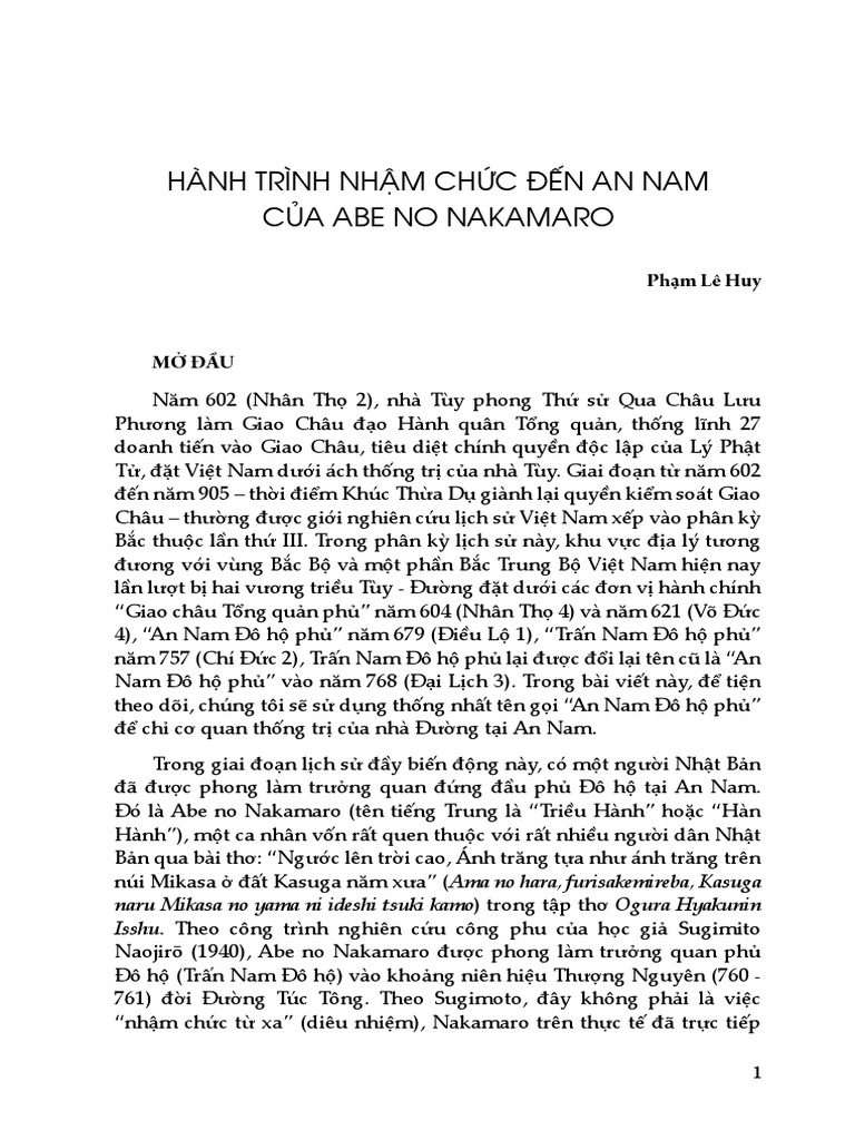 Bai Doc 1-1. Abe Nakamaro | PDF