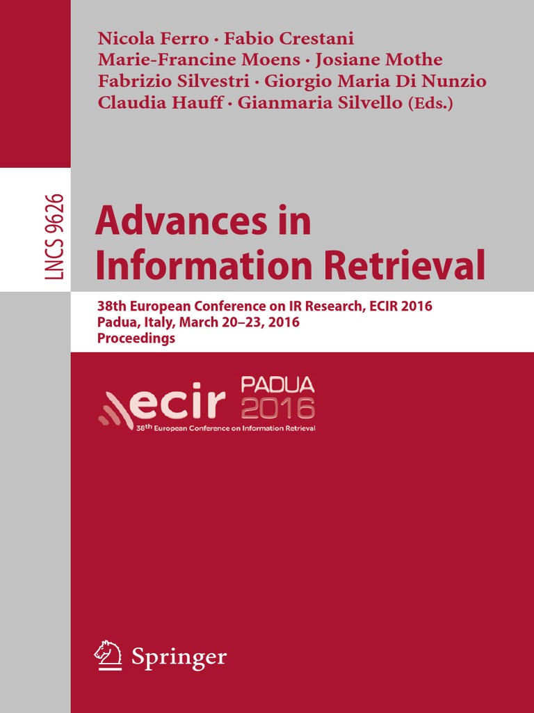 Advances in Information Retrieval | PDF | Information Retrieval | Machine Learning