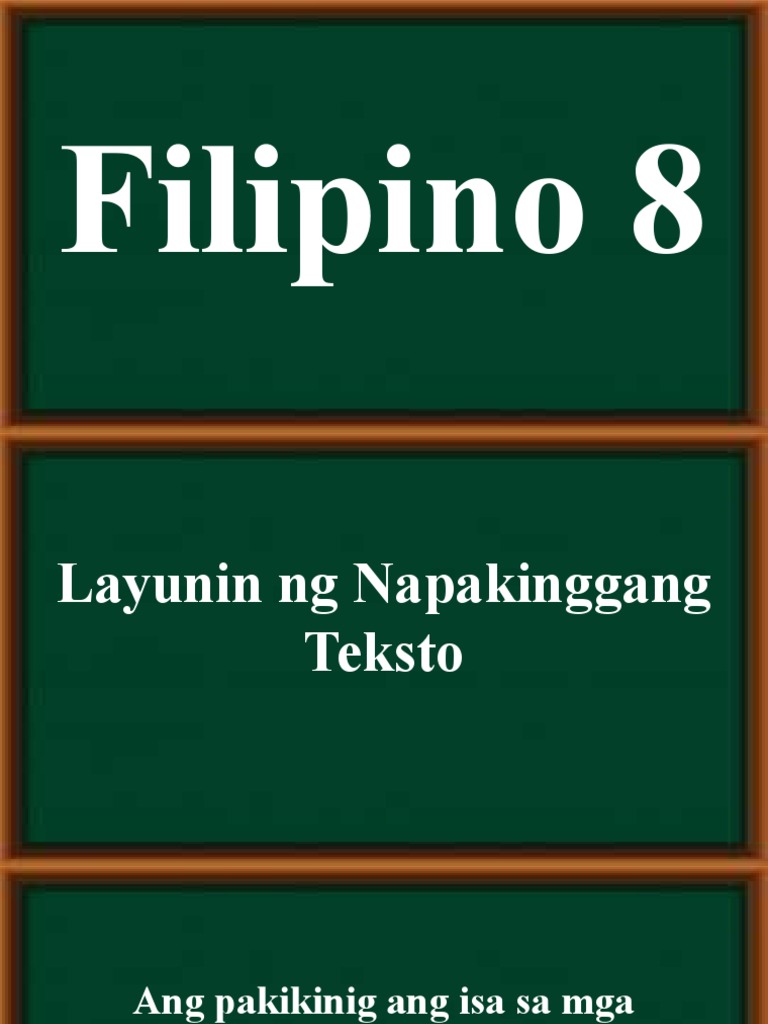 Filipino 8 Q1 W4 | PDF