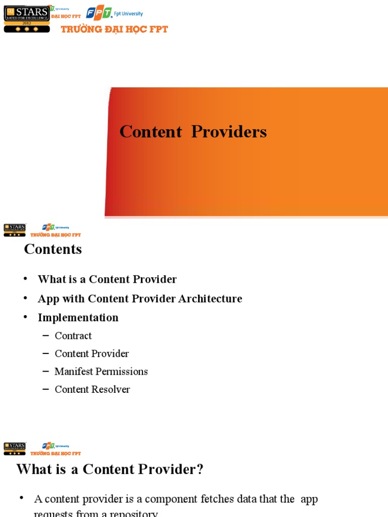 Content Provider Architecture | PDF | Uniform Resource Identifier ...