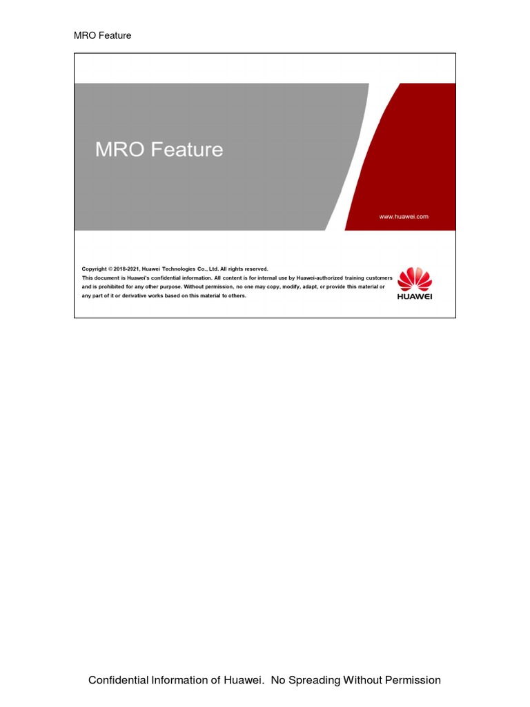 4 LTE eRAN17.1 MRO Feature | PDF | Lte (Telecommunication ...