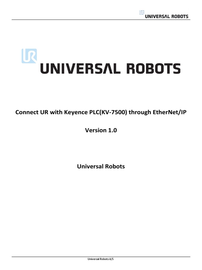 UR EIPwithKeyencePLC v1 | PDF | Programmable Logic Controller | Input/Output